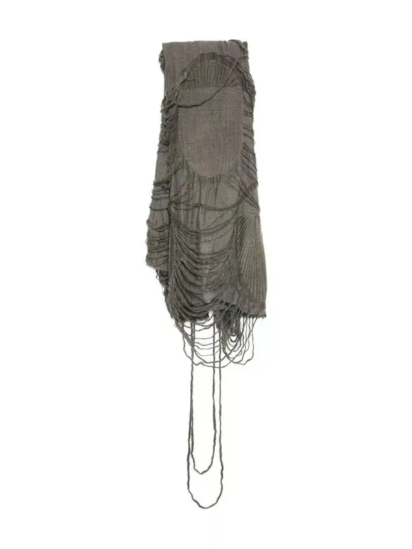 FORME D'EXPRESSION Fiamma Distressed Scarf - Grey