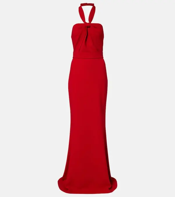 Elie Saab Draped Halterneck Gown