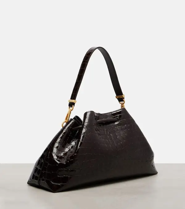 JIMMY CHOO Cinch Medium Croc-effect Leather Tote Bag