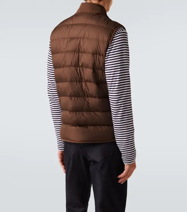 Moncler Karakai Down-paneled Teddy Vest - Brown