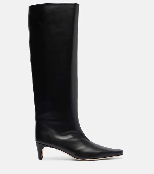 Staud Wally Leather Knee-high Boots - Black