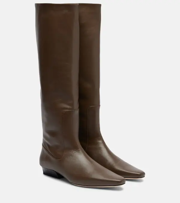 Staud Wally Leather Knee-high Boots - Brown