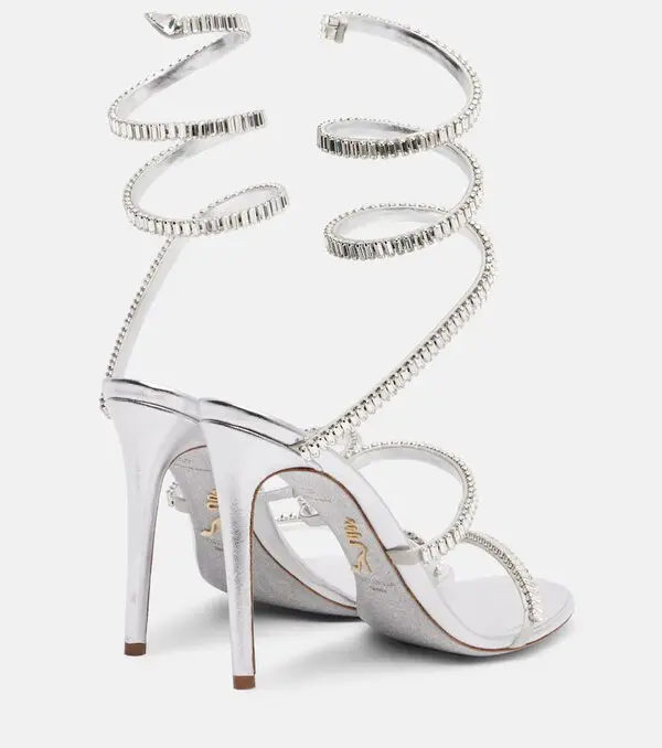 Rene Caovilla Cleo Spark Embellished Leather Sandals