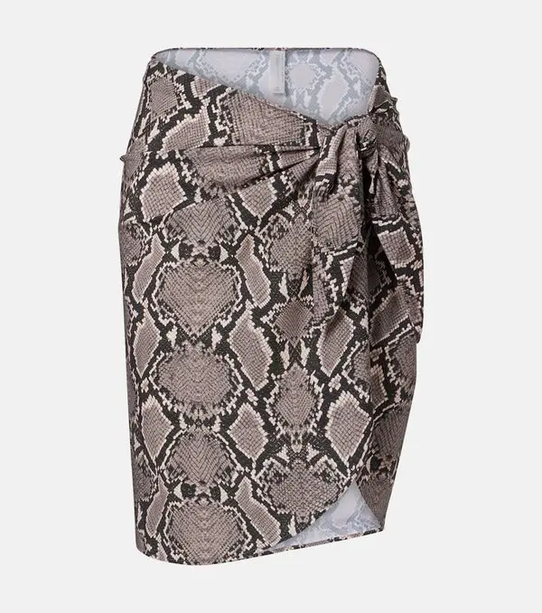 KARLA COLLETTO Lilith Snake-print Beach Cover-up - Grey