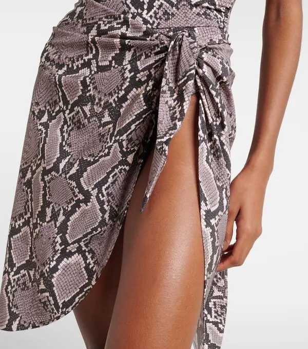 KARLA COLLETTO Lilith Snake-print Beach Cover-up