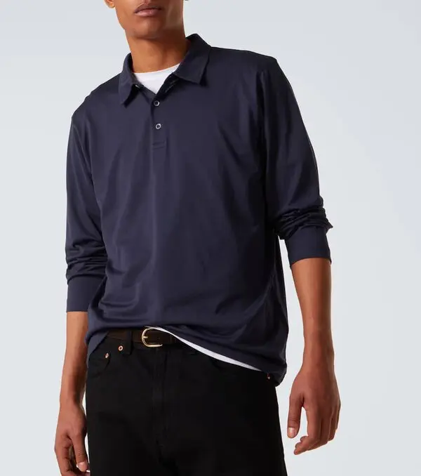 Sunspel Cotton Jersey Polo Shirt