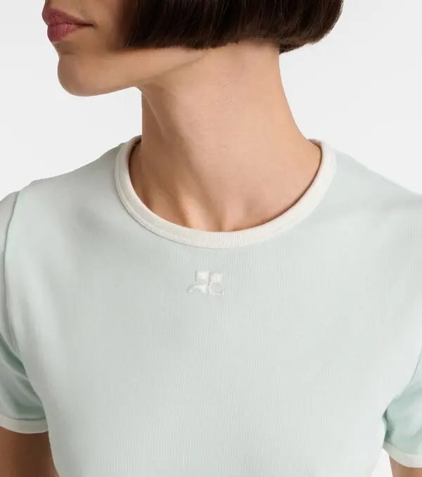 COURREGES Signature Logo T-shirt - Green