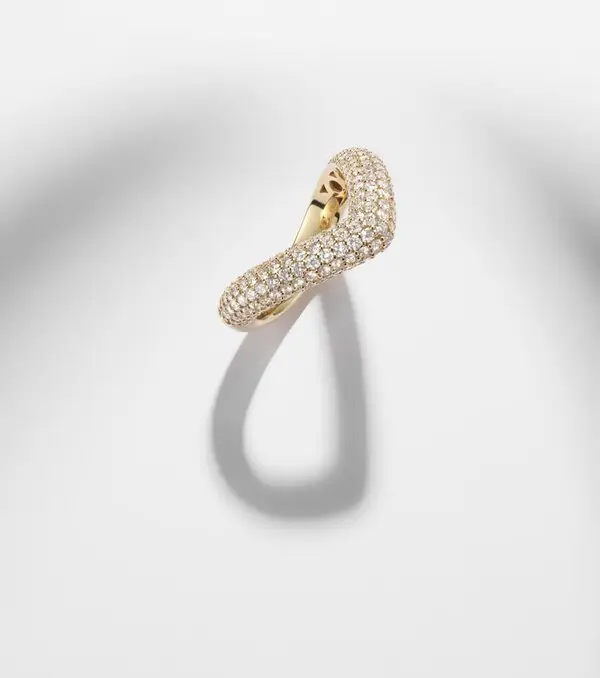 ENGELBERT Drop Link Medium' Ring With Diamonds