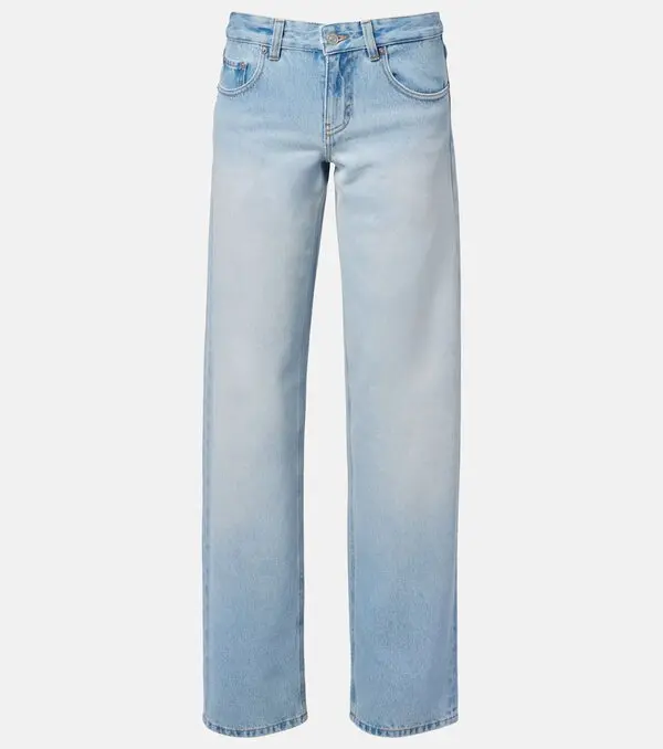 Victoria Beckham Harper Low-rise Straight Jeans - Blue