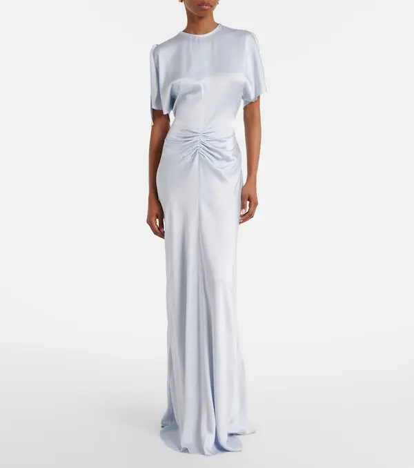 Victoria Beckham Gathered Gown - Blue