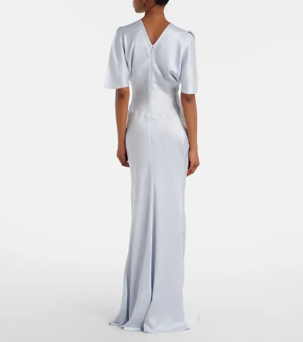 Victoria Beckham Gathered Gown - Blue