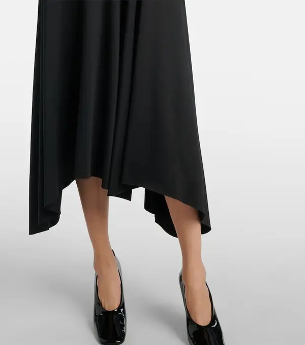 Victoria Beckham Gathered Asymmetric Midi Dress