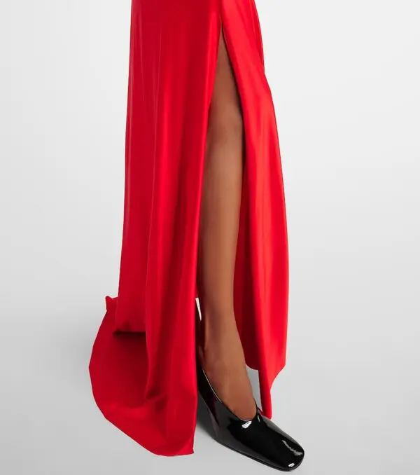 Victoria Beckham Gathered Jersey Maxi Dress