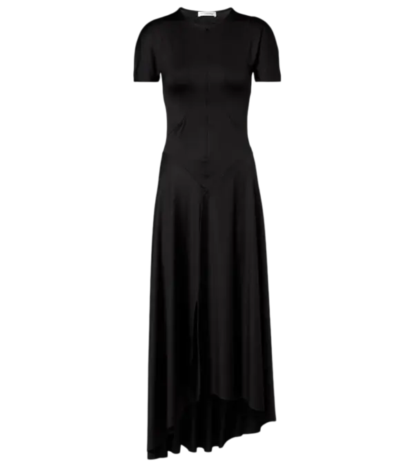 Victoria Beckham Asymmetric Midi Dress - Black