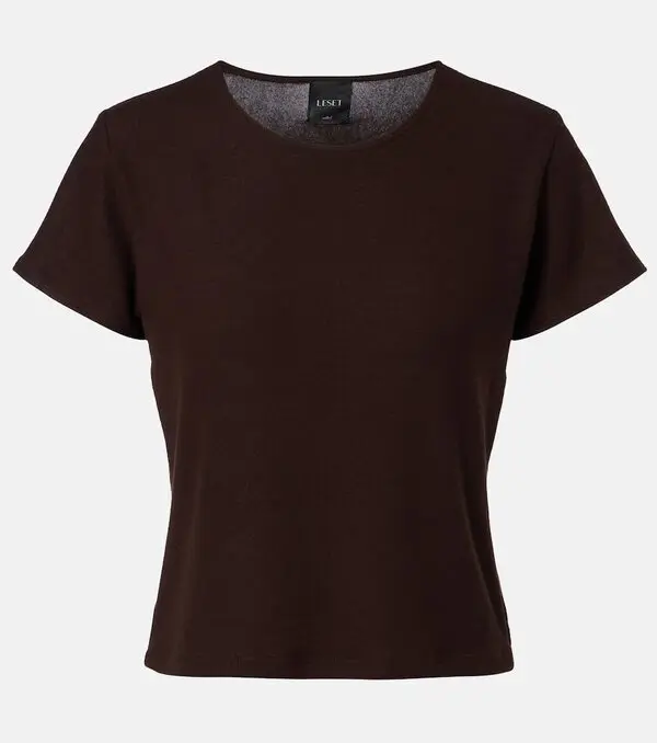 LESET Margo Lauren Jersey T-shirt - Brown