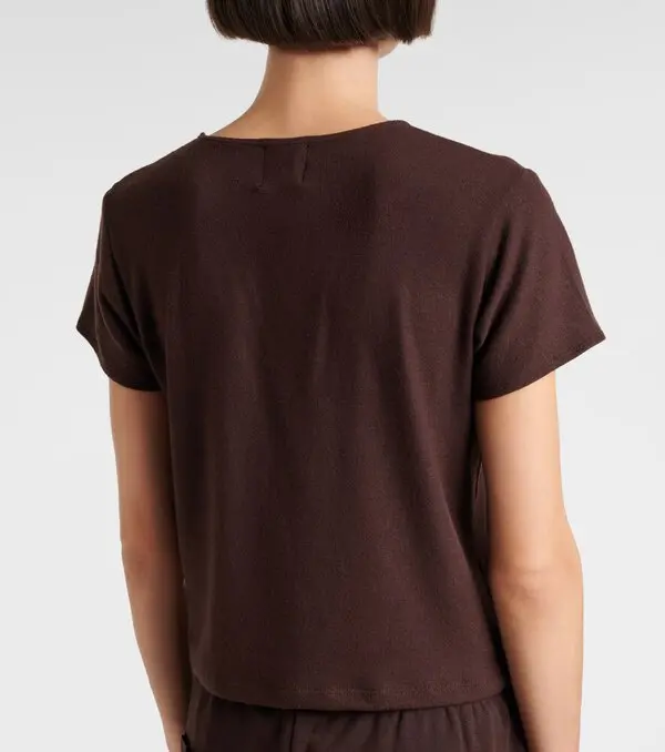 LESET Margo Lauren Jersey T-shirt - Brown