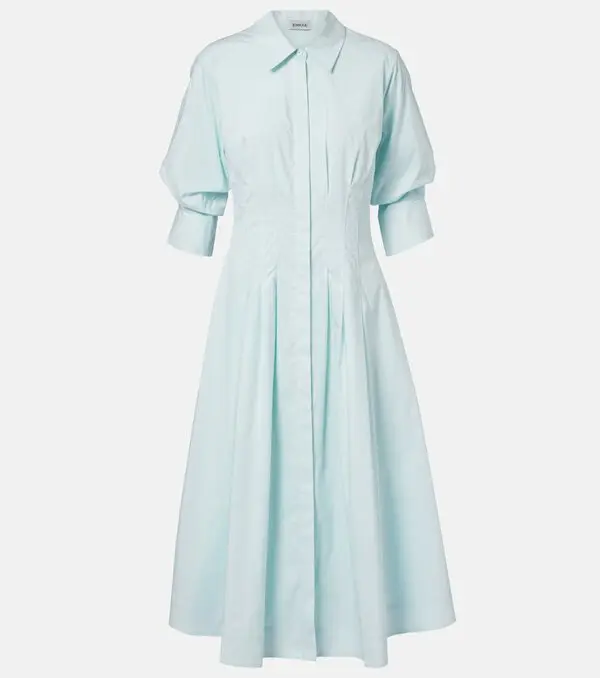 Simkhai Jazz Cotton-blend Poplin Shirt Dress - Blue