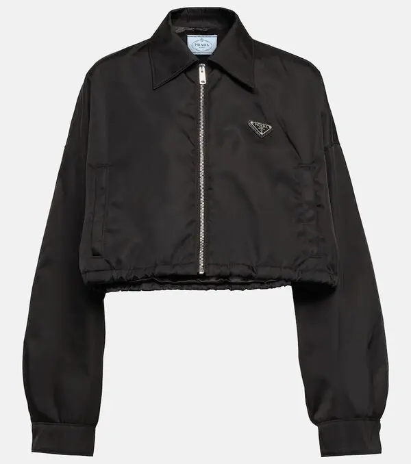 Prada Cropped Nylon Jacket - Black