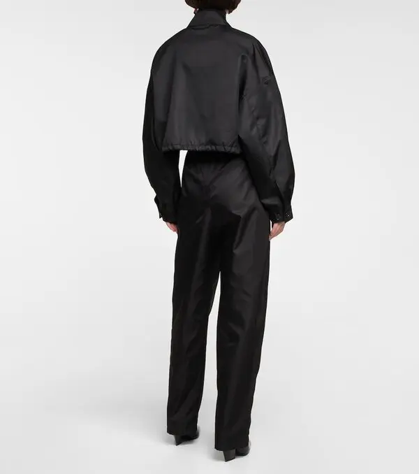 Prada Cropped Nylon Jacket - Black