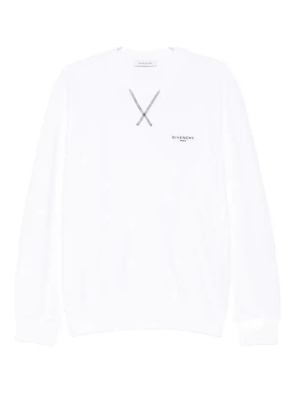 Givenchy Logo Cotton Hoodie - White