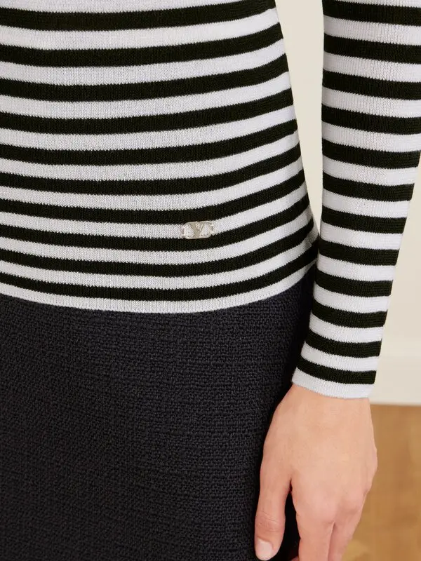 Valentino Garavani Striped Wool Turtleneck Sweater