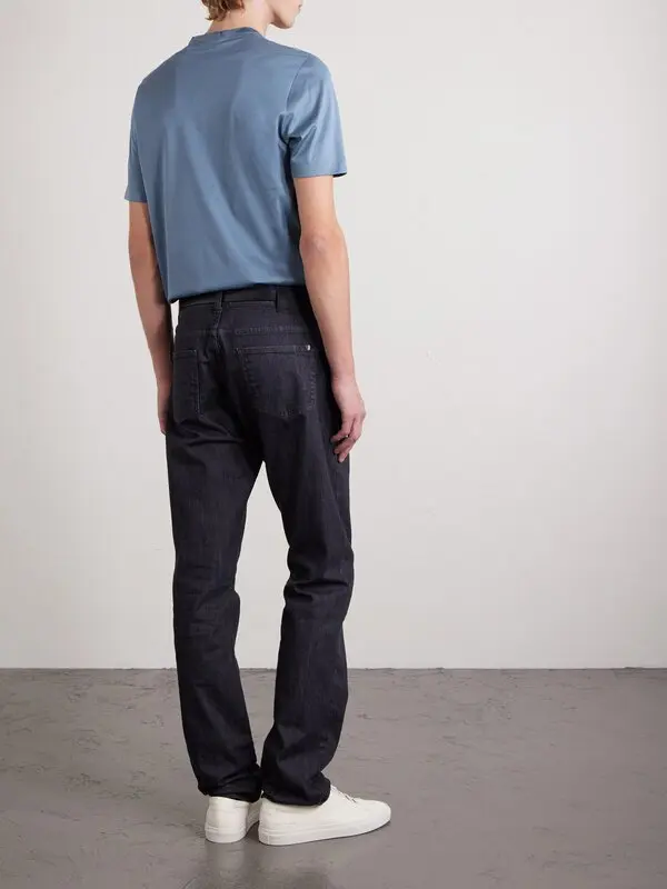 Canali Cotton-jersey T-shirt - Blue