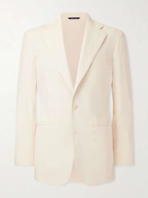 SAMAN AMEL Cotton-blend Twill Suit Jacket