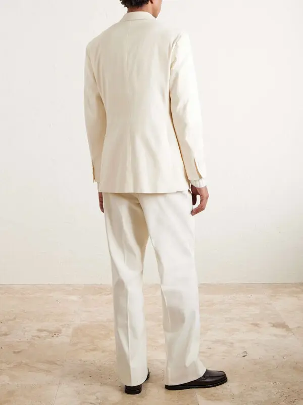 SAMAN AMEL Cotton-blend Twill Suit Jacket
