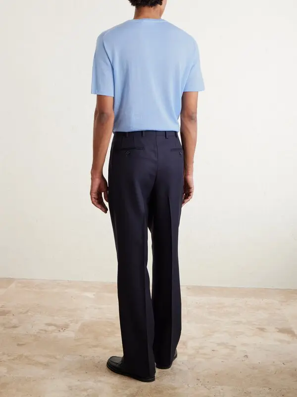 SAMAN AMEL Cashmere And Silk-blend T-shirt - Blue