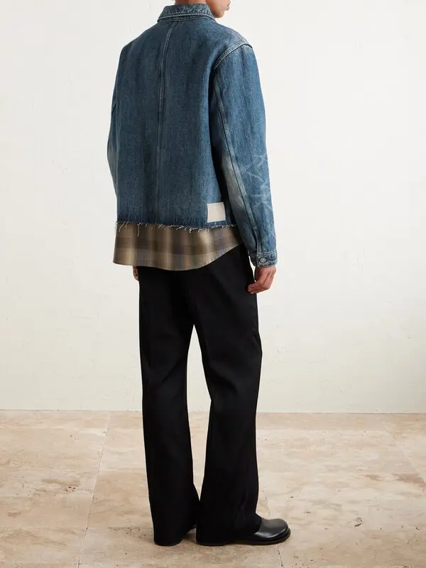 Our Legacy Cut Rebirth Frayed Denim Jacket - Blue
