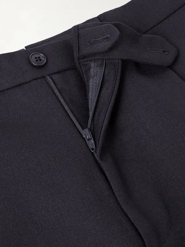 SAMAN AMEL Amo Straight-leg Cotton-blend Suit Trousers