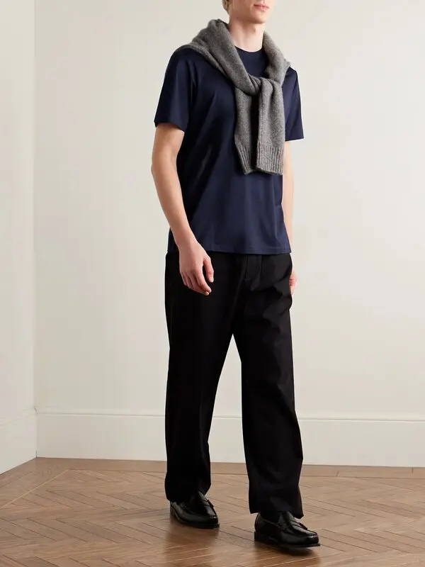 Mr P. Silk And Cotton-blend T-shirt