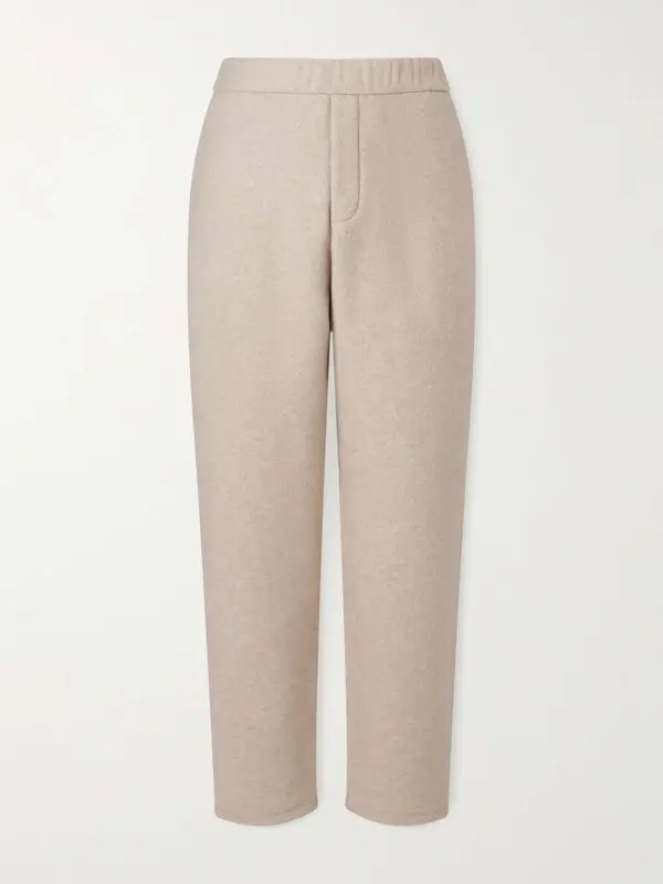 Loro Piana Straight-leg Wool-blend Sweatpants - Cream