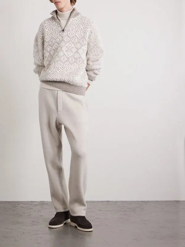 Loro Piana Straight-leg Wool-blend Sweatpants