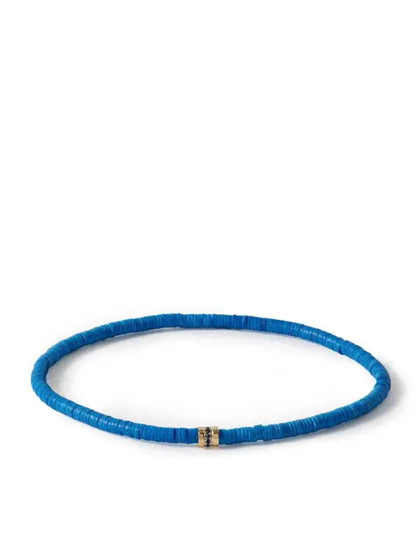 Luis Morais 14-karat Gold Sapphire Beaded Bracelet - Blue