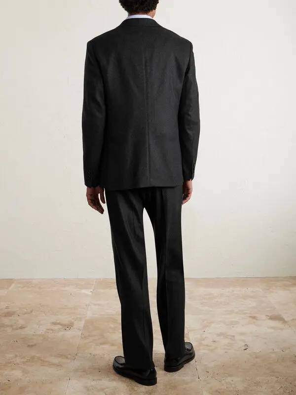 Mr P. Double-breasted Cashmere-blend Flannel Suit Jacket