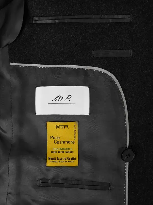 Mr P. Double-breasted Cashmere-blend Flannel Suit Jacket