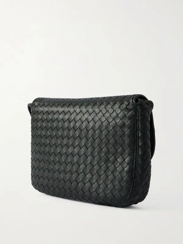 Bottega Veneta Intrecciato Leather Messenger Bag