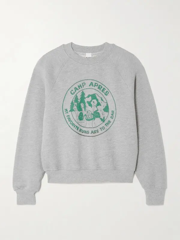 RE/DONE Printed Cotton-jersey Sweatshirt