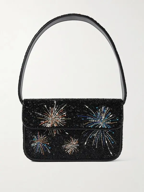 Staud Tommy Bead-embellished Shoulder Bag