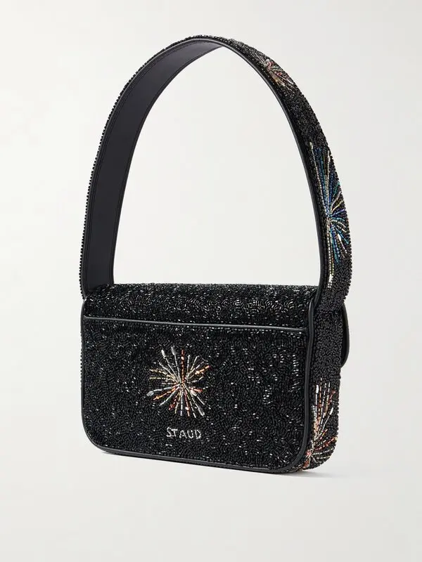Staud Tommy Bead-embellished Shoulder Bag