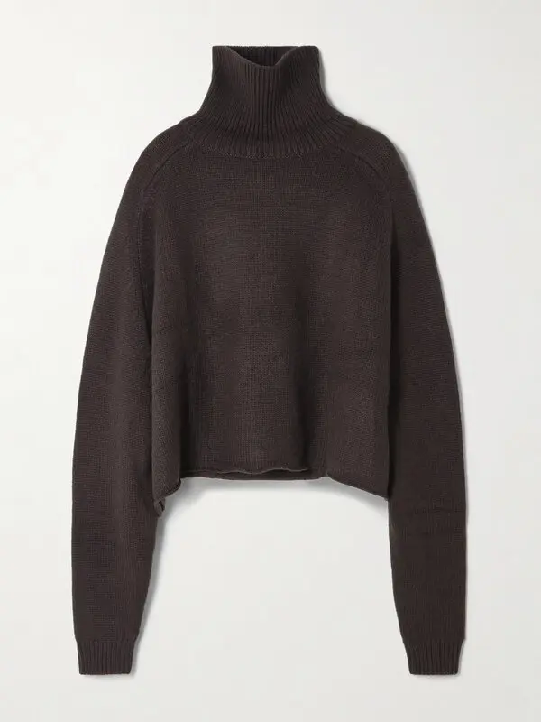 LISA YANG Cathie Cashmere Turtleneck Sweater - Brown