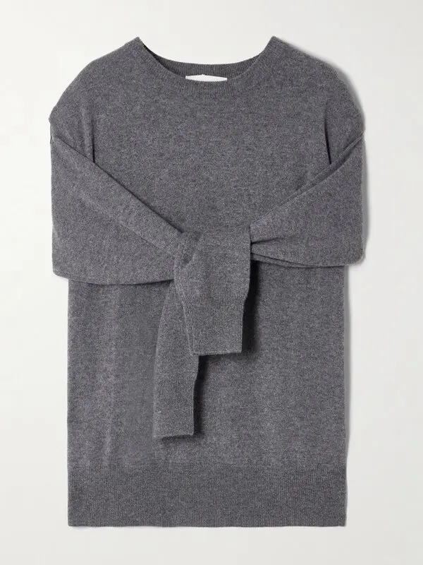 LISA YANG Othelia Convertible Cutout Cashmere Sweater - Gray
