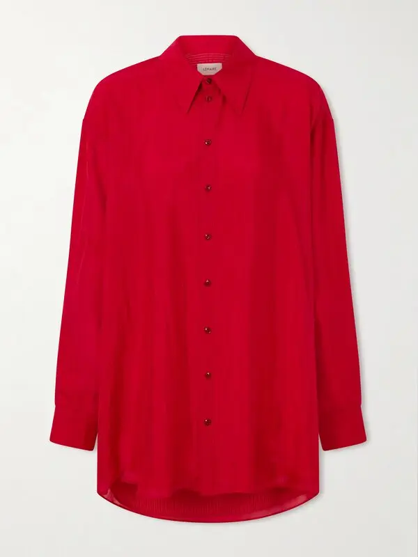 LEMAIRE Oversized Organic Silk-satin Shirt