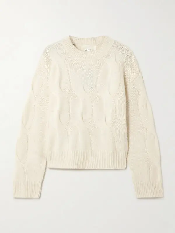 LISA YANG Sammie Cable-knit Cashmere Sweater - Neutrals