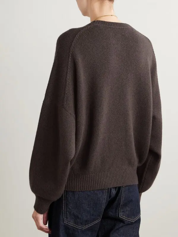 Khaite Margaux Oversized Cashmere Sweater - Brown