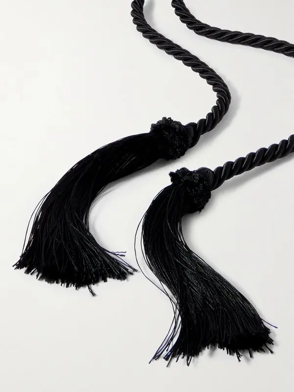 Le Sundial Tasseled Woven Cord Belt