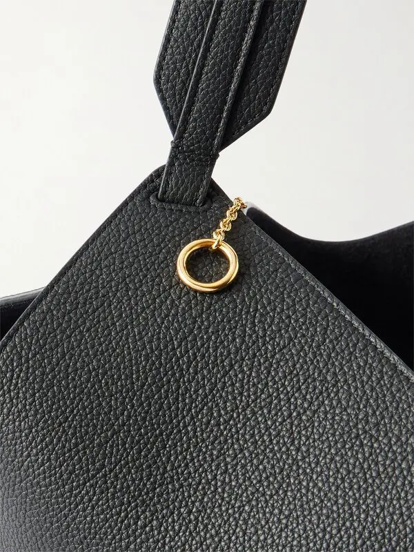 Khaite Lotus Small Textured-leather Tote