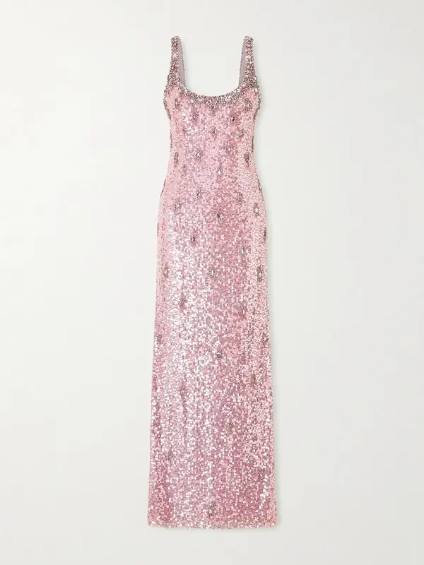 Jenny Packham Eza Embellished Mesh Gown