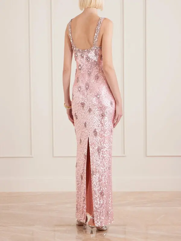 Jenny Packham Eza Embellished Mesh Gown